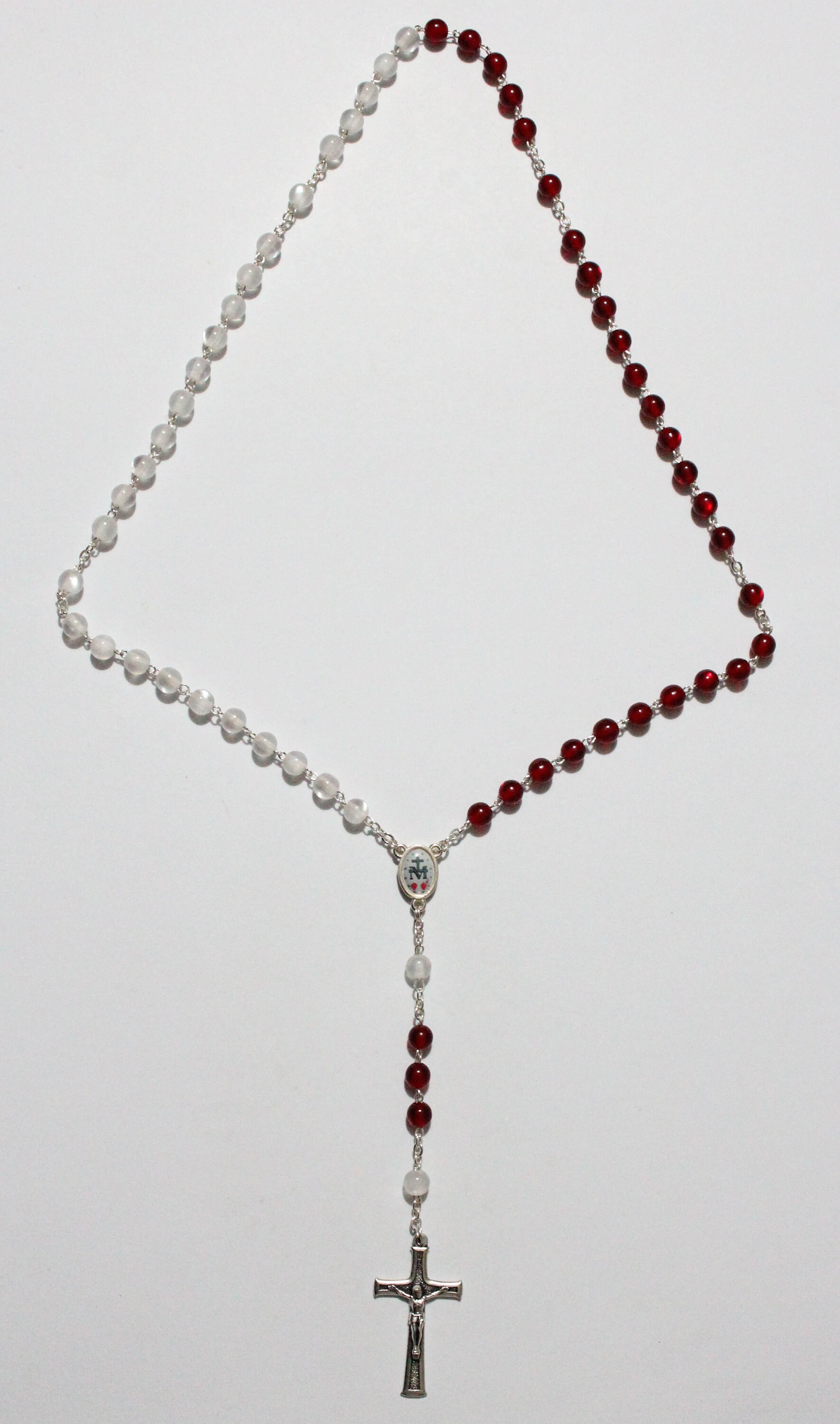 Divine Mercy Rosary Chaplet of Divine Mercy White and Red - Etsy