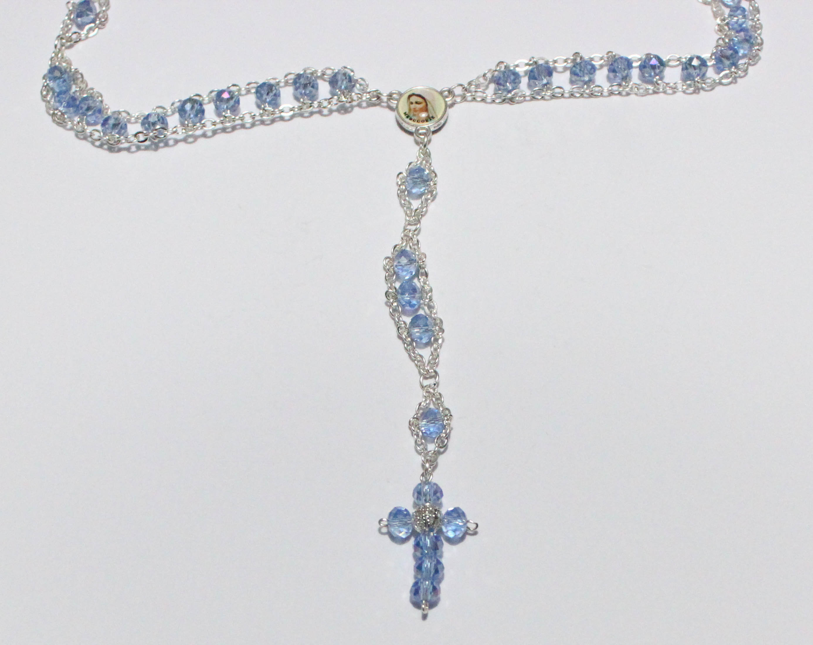Ladder to Heaven Rosary Light Blue Crystal Glass Beads - Etsy