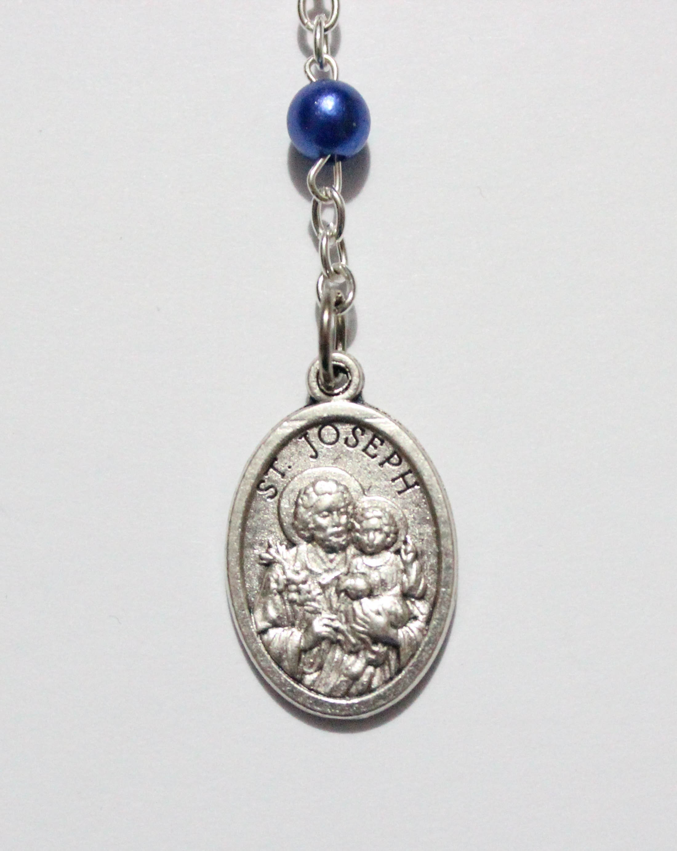 Rosary of Saint Joseph Chaplet of St. Joseph Blue and White - Etsy