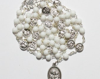 Rosary of Saint Joseph Chaplet of St. Joseph Pink and White | Etsy