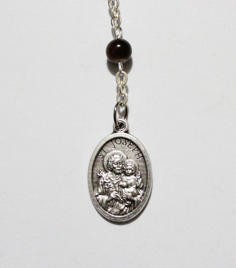 Saint Joseph Chaplet Rosary of Saint Joseph Brown Glass Beads | Etsy