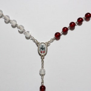 Divine Mercy Rosary Chaplet of Divine Mercy, White and Red Beads ...