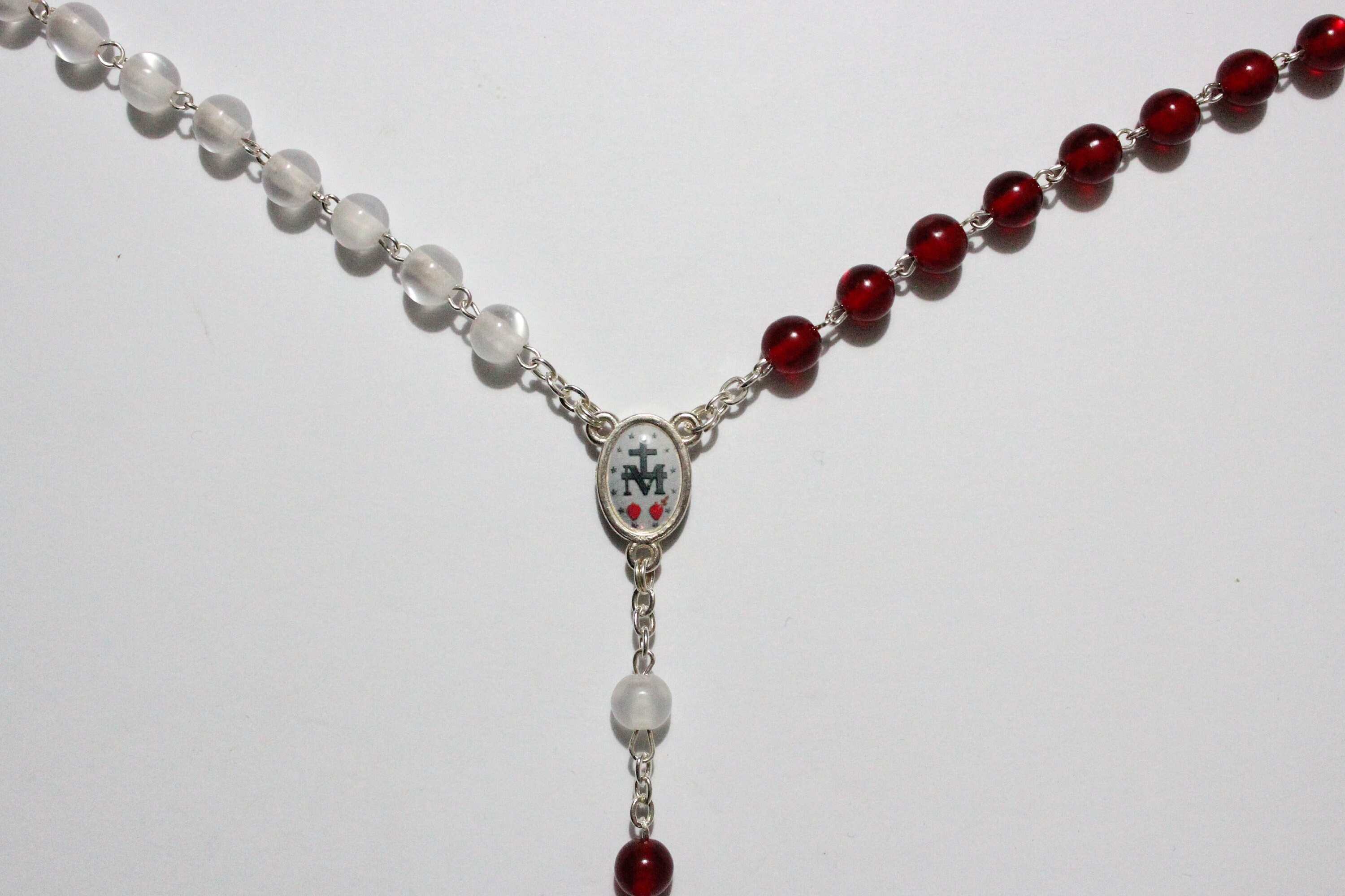 Divine Mercy Rosary Chaplet of Divine Mercy White and Red - Etsy