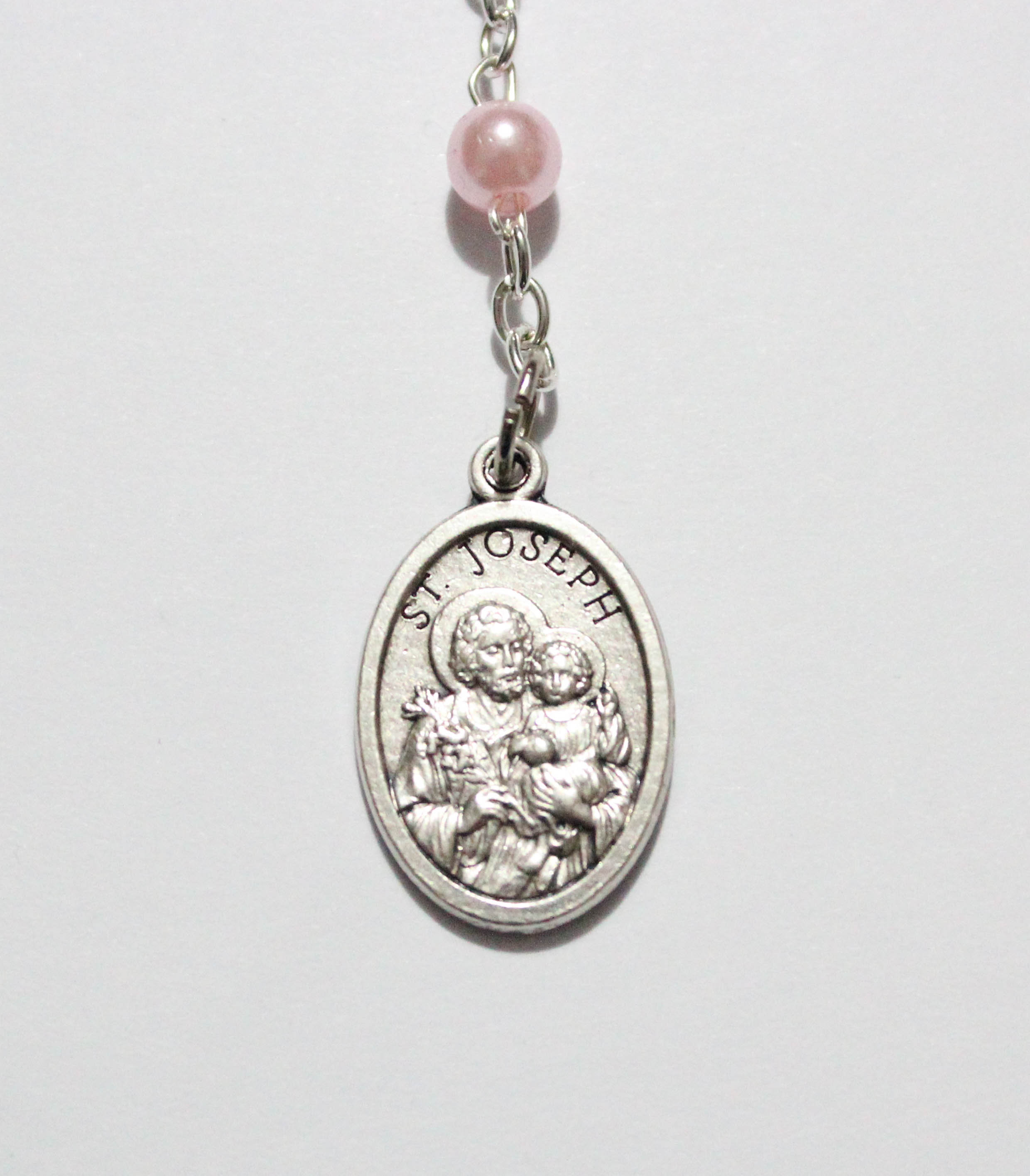 Rosary of Saint Joseph Chaplet of St. Joseph Pink and White | Etsy