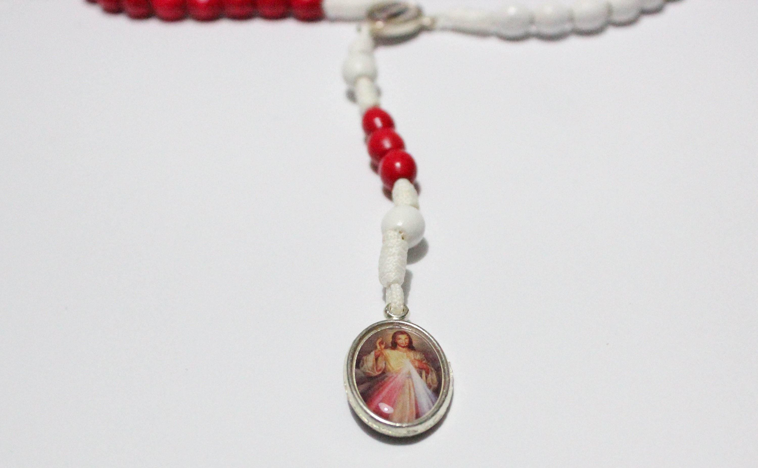 Divine Mercy Rosary Chaplet of Divine Mercy White and Red - Etsy