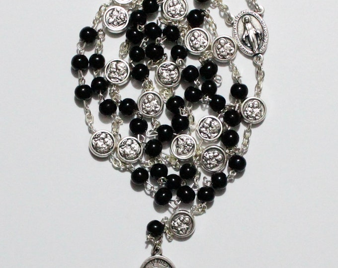 St. Joseph Chaplet Blue Plastic Beads on Chain Saint Joseph Rosary ...