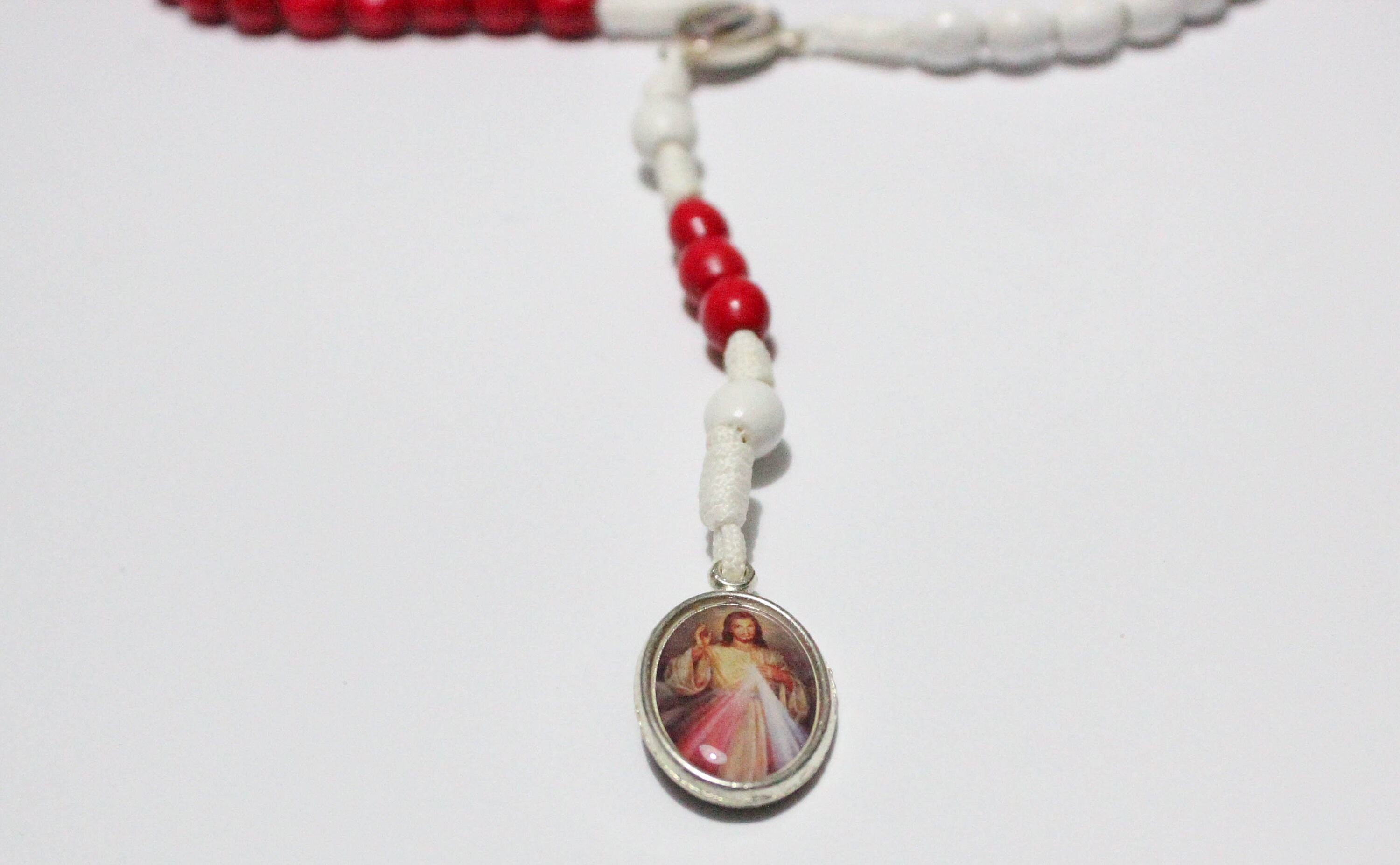 Divine Mercy Rosary Chaplet of Divine Mercy White and Red - Etsy