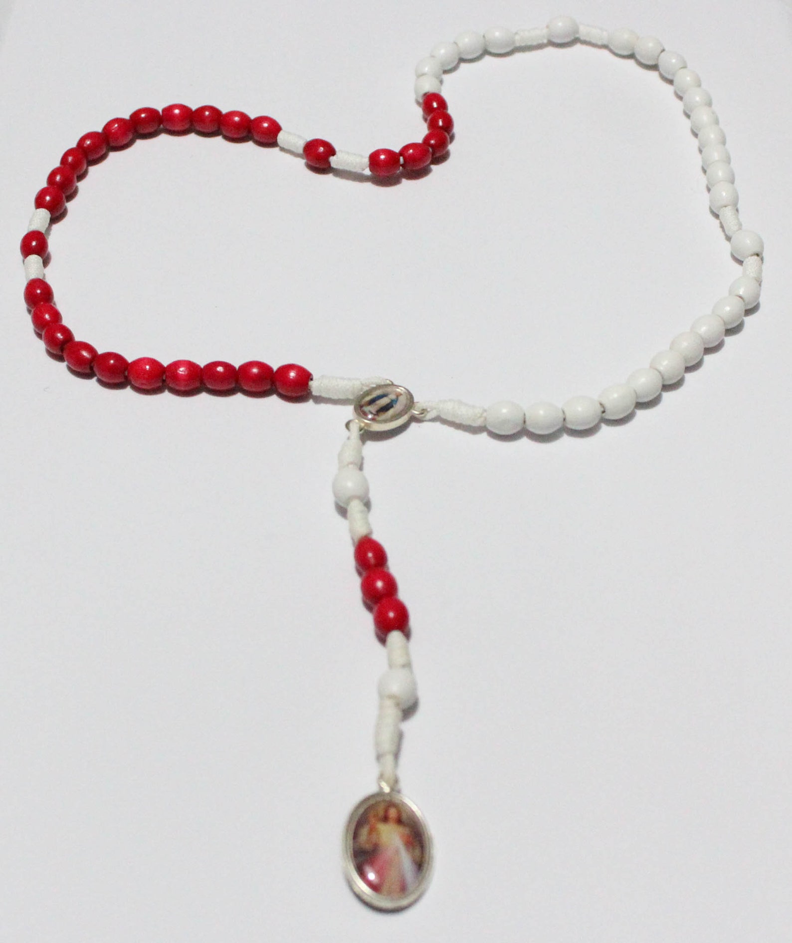 Divine Mercy Rosary Chaplet of Divine Mercy White and Red - Etsy