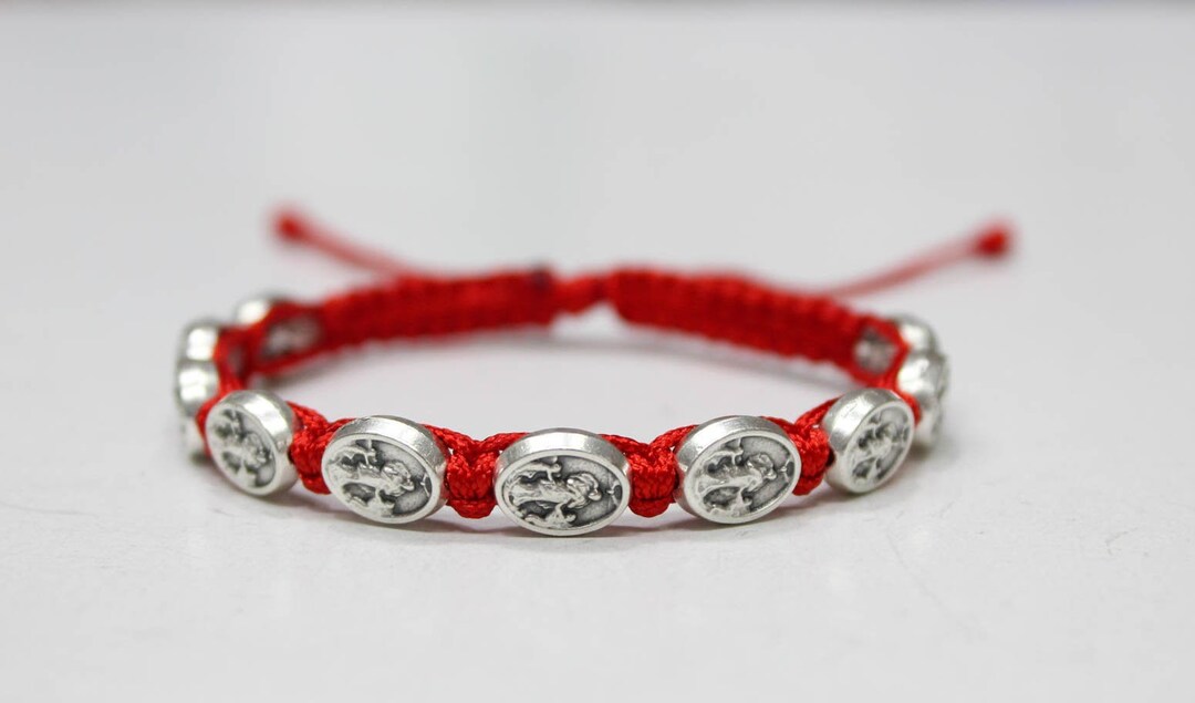 Mary Untier of Knots Metal Medal Bracelet on Cord, Our Lady Undoer of ...