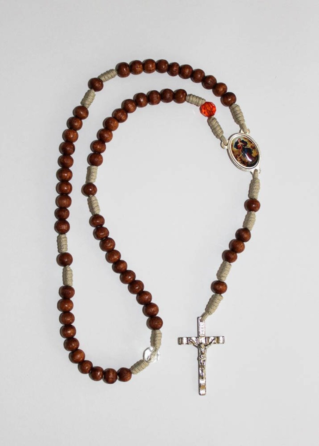 Mary Untier of Knots Rosary Made of Natural Wood Our Lady Undoer of ...