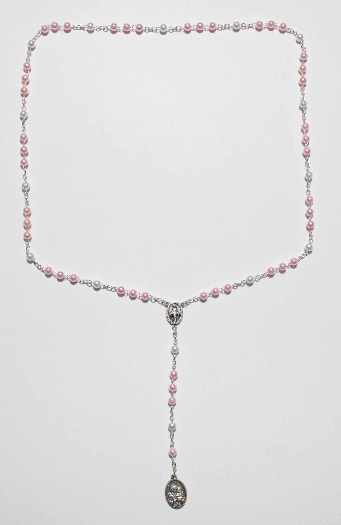 Rosary of Saint Joseph Chaplet of St. Joseph Pink and White | Etsy