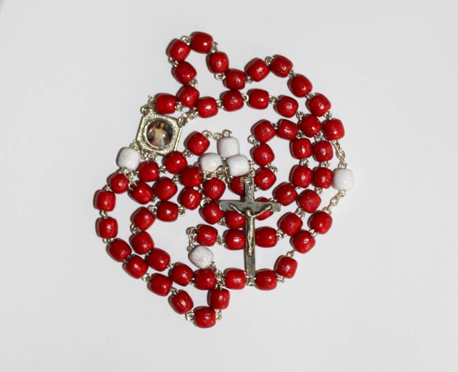 Precious Blood of Christ Chaplet Rosary Wood Beads Precious | Etsy