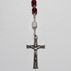 Divine Mercy Rosary Chaplet of Divine Mercy, White and Red Beads ...