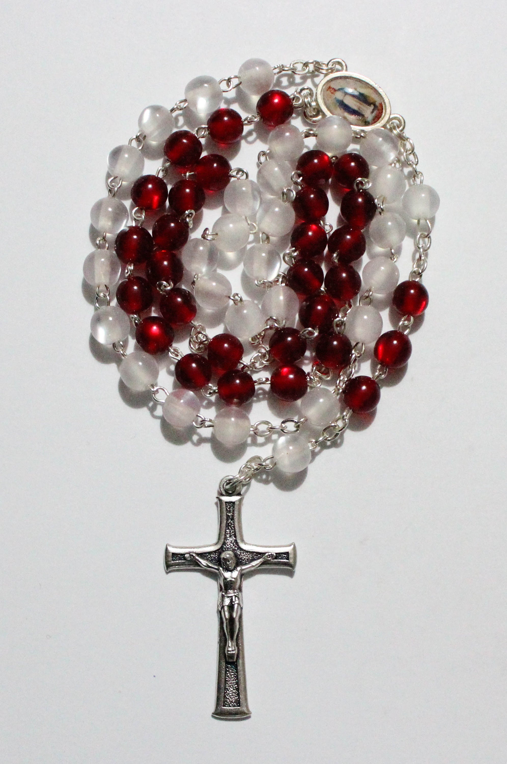 Divine Mercy Rosary Chaplet of Divine Mercy White and Red - Etsy