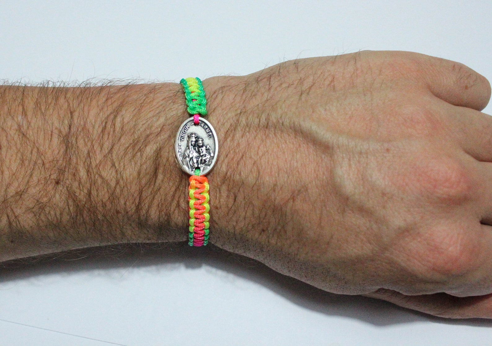 Our Lady of Mount Carmel Medal Cord Bracelet Gifts Man and - Etsy