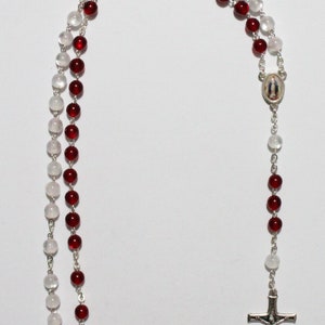 Divine Mercy Rosary Chaplet of Divine Mercy, White and Red Beads ...
