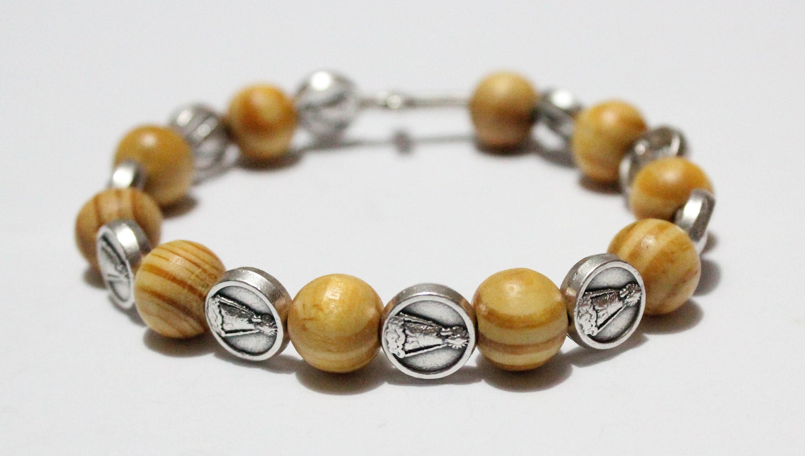Mariazell Madonna With a Child Medal Bracelet With Cross and - Etsy