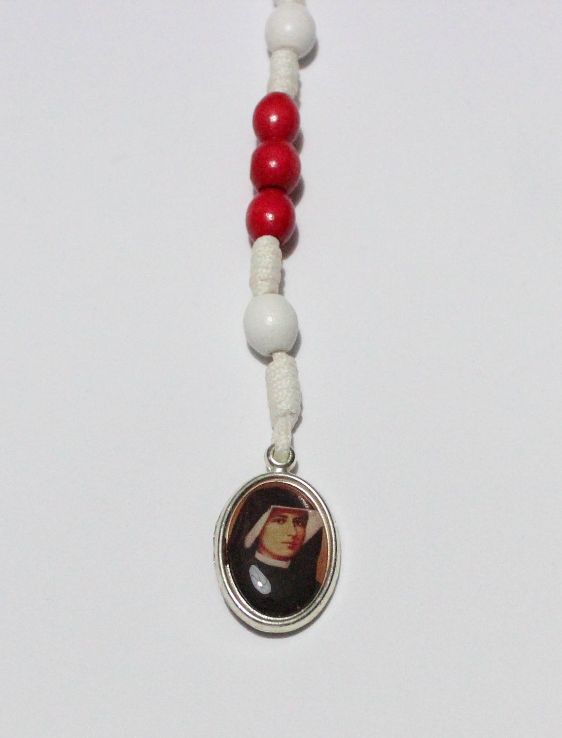 Divine Mercy Rosary Chaplet of Divine Mercy White and Red | Etsy