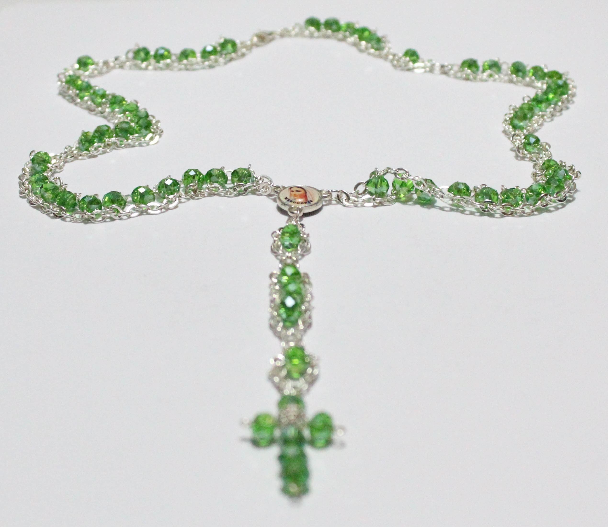 Ladder to Heaven Rosary Green Crystal Glass Beads Stairways to - Etsy