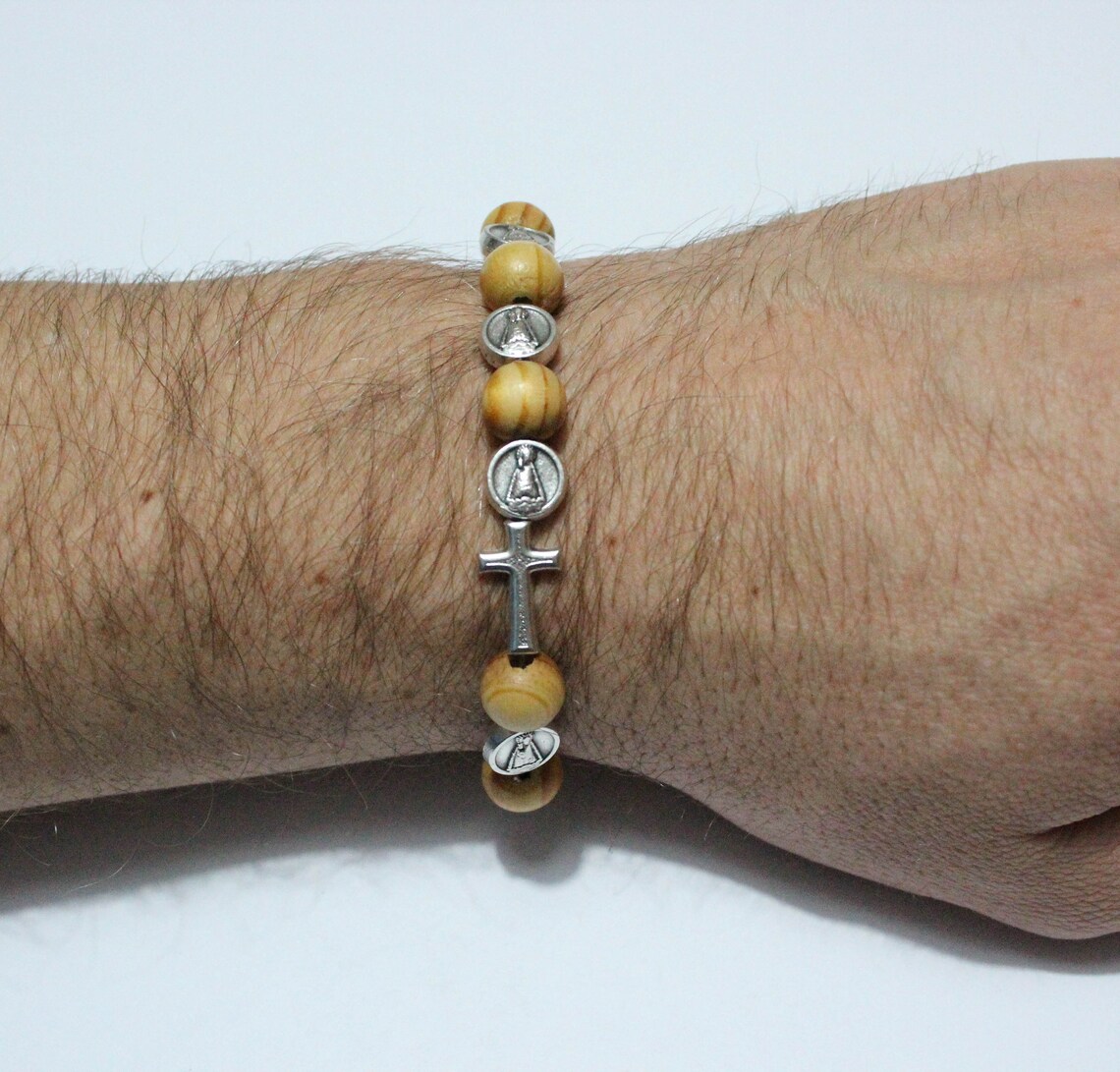 Mariazell Madonna With a Child Medal Bracelet With Cross and - Etsy