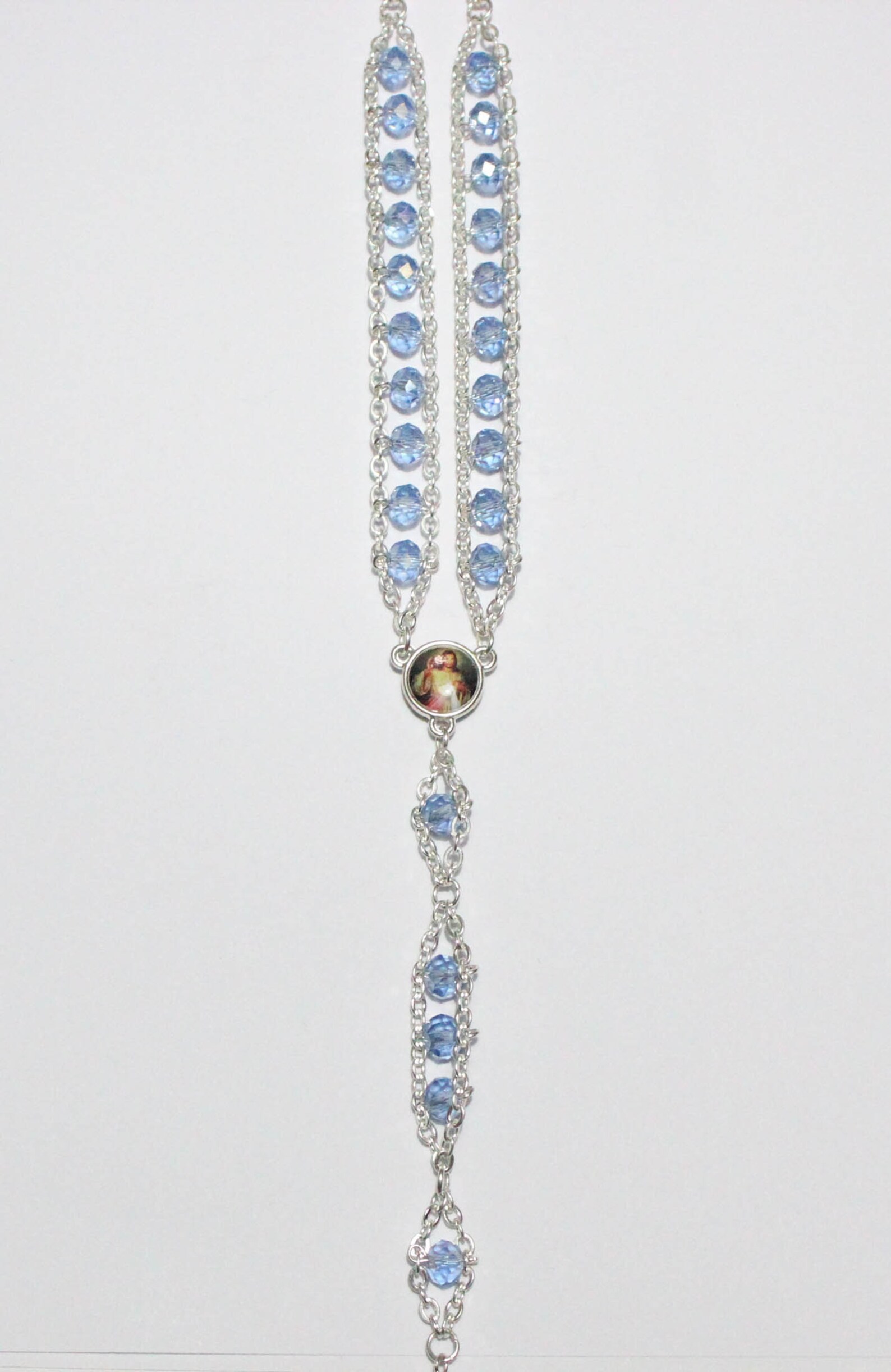 Ladder to Heaven Rosary Light Blue Crystal Glass Beads - Etsy