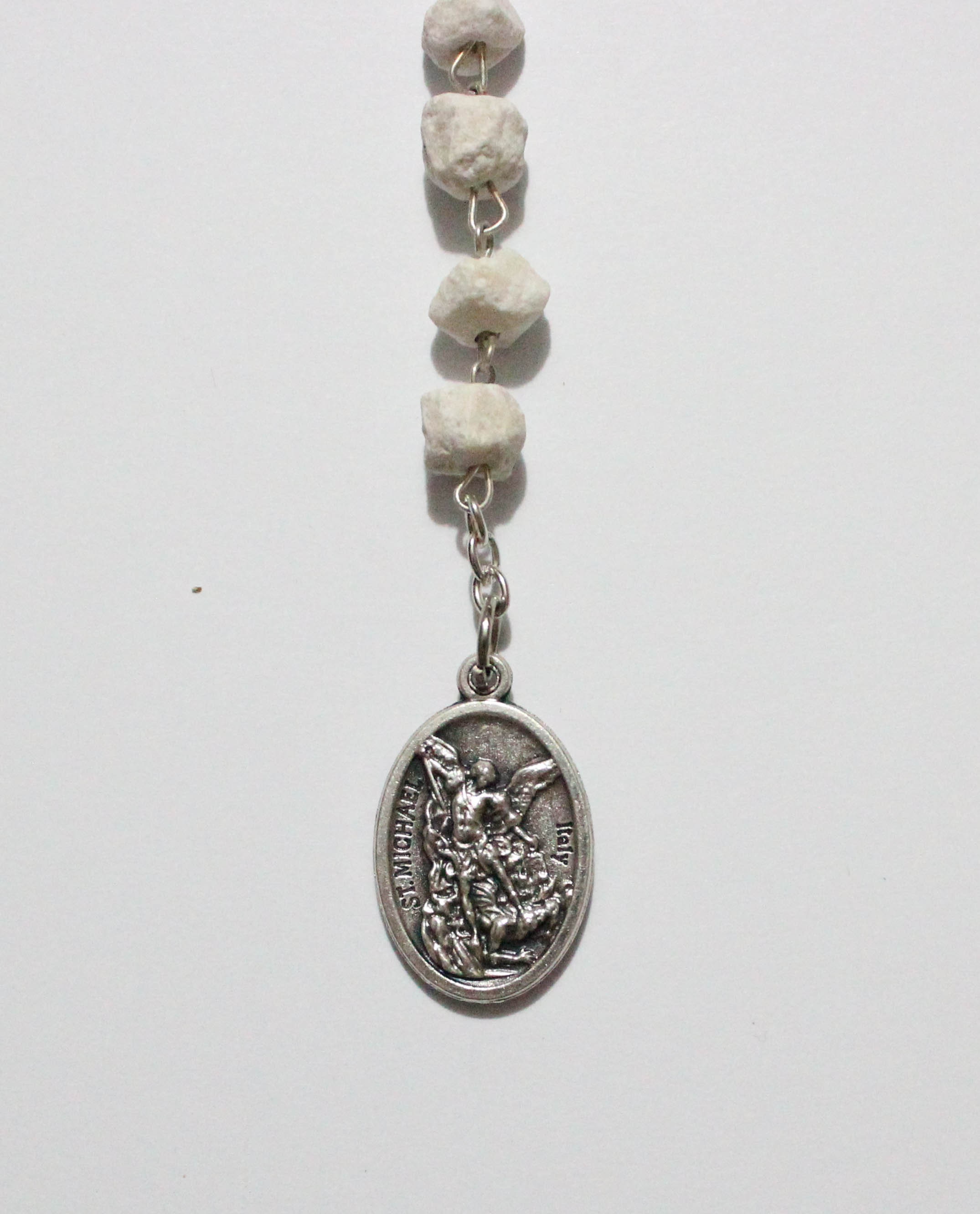 St.michael the Archangel Chaplet on Chain Stone Beads and St. - Etsy