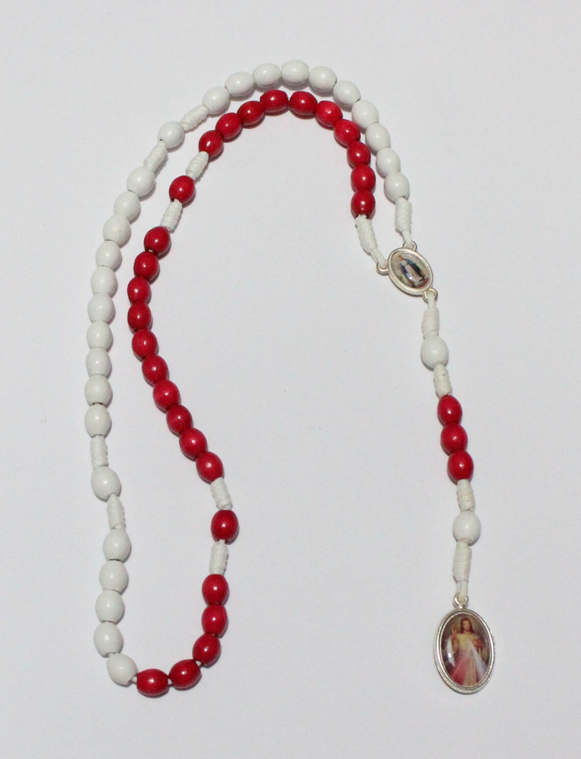 Divine Mercy Rosary Chaplet of Divine Mercy White and Red - Etsy