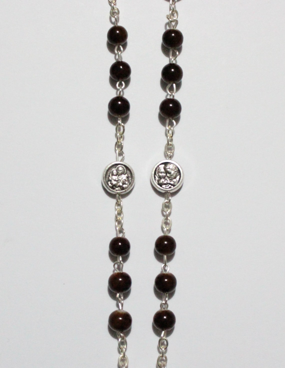 Saint Joseph Chaplet Rosary of Saint Joseph Brown Glass Beads | Etsy