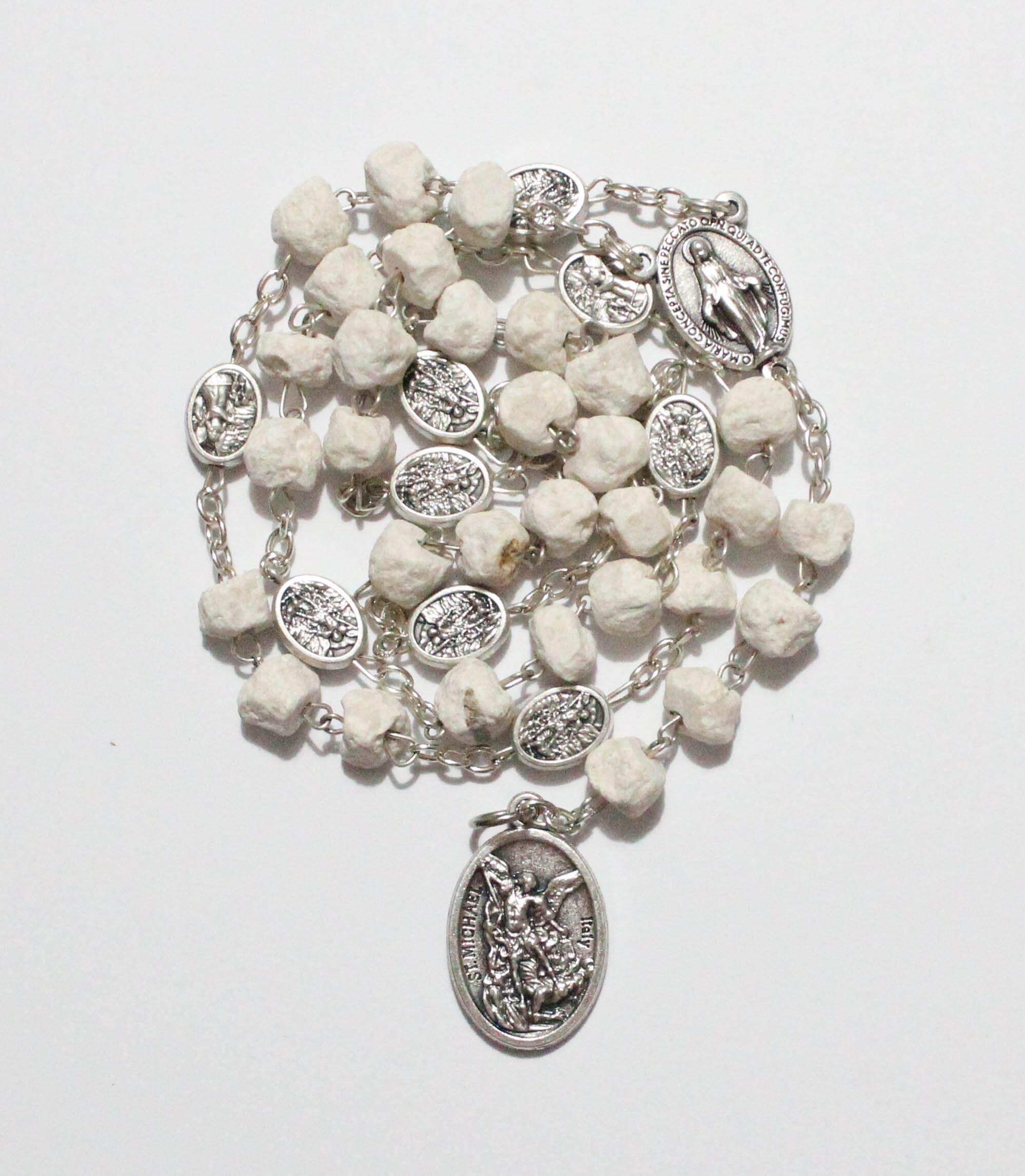 St.michael the Archangel Chaplet on Chain Stone Beads and St. - Etsy