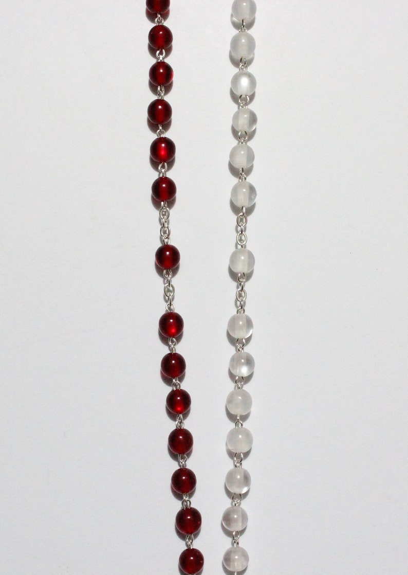 Divine Mercy Rosary Chaplet of Divine Mercy White and Red - Etsy