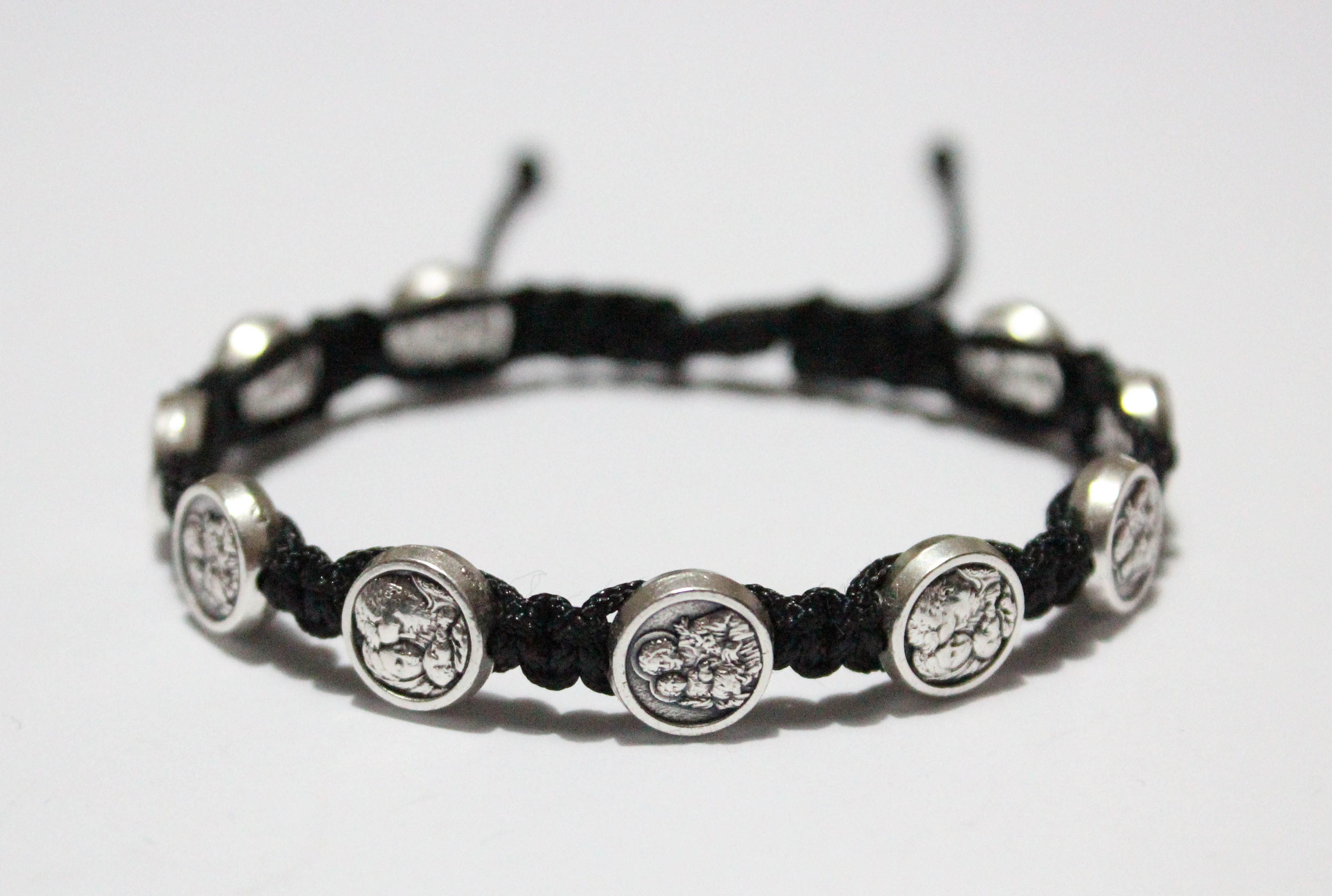 St Joseph and Holy Family Silver Color Metal Medal Cord - Etsy