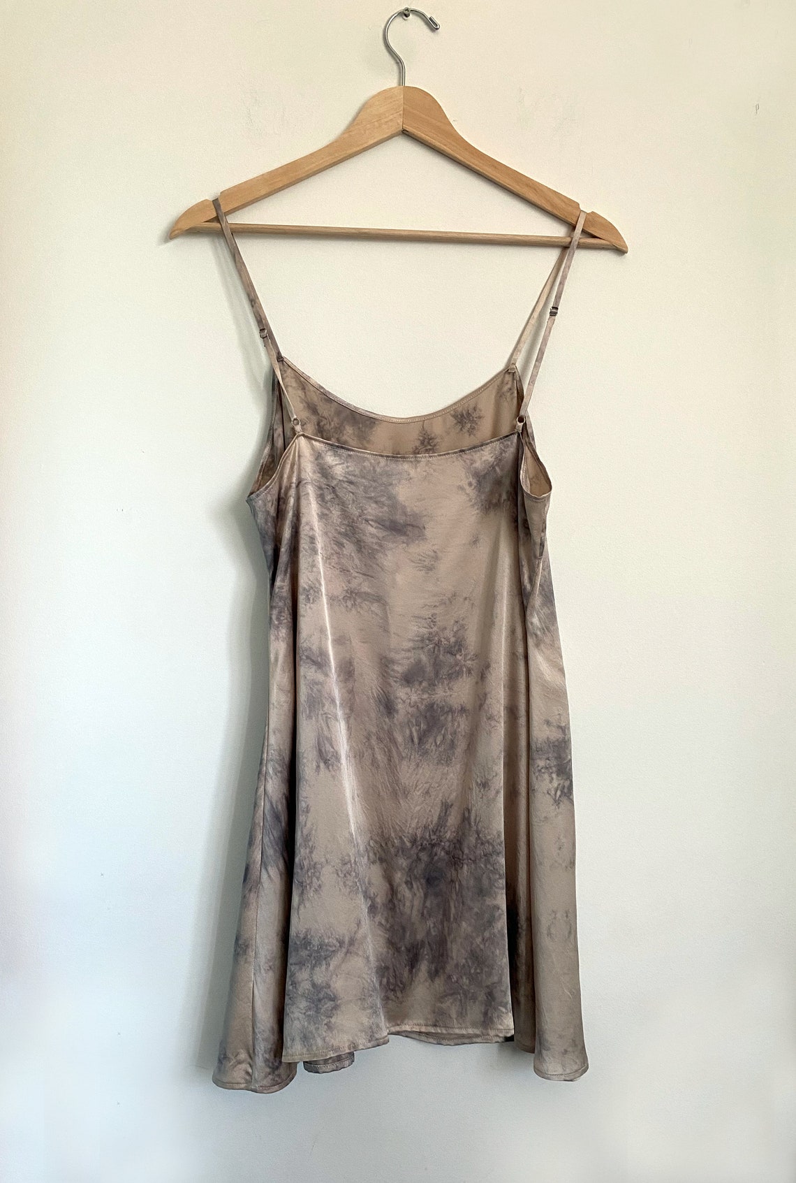 Silk Satin Mini Slip Dress Hand-dyed 100% Silk W/ Adjustable | Etsy
