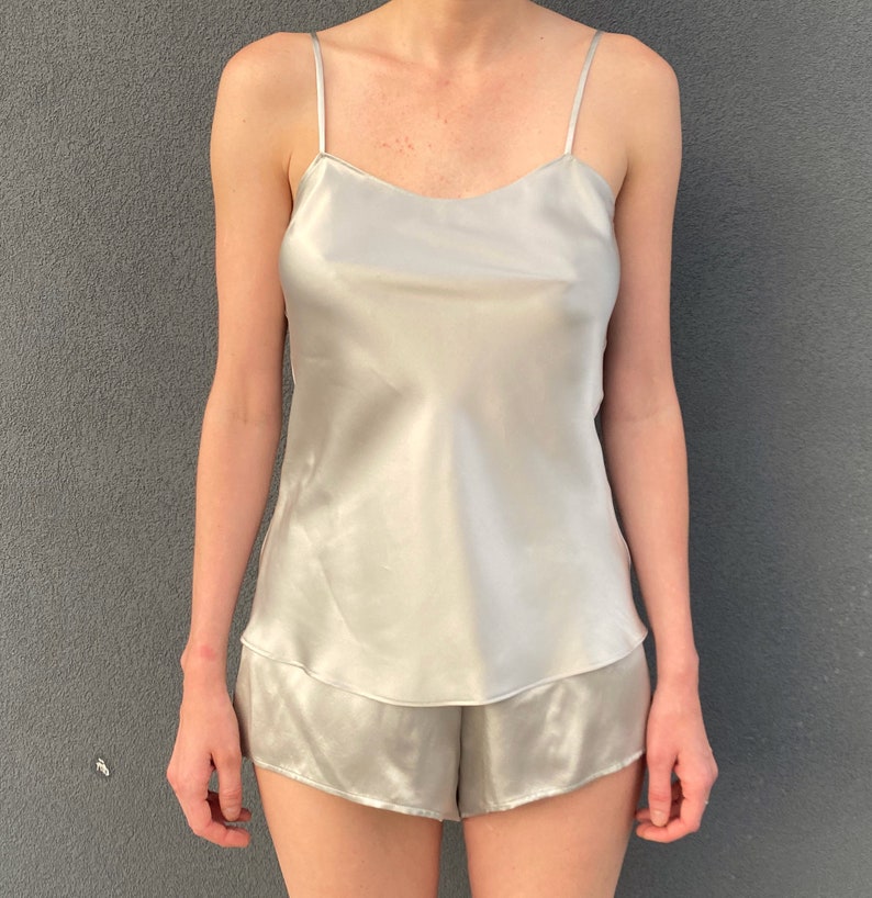 Silk Shorts W/ Front Darts & Gathered Back Elastic Waistband - Etsy