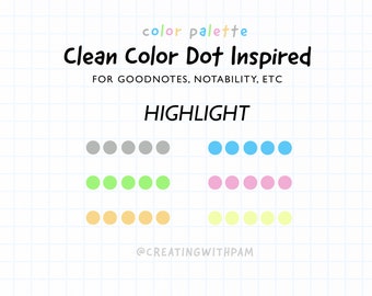Standard Clickart Inspired Color Palette for Goodnotes, Notability, Etc ...