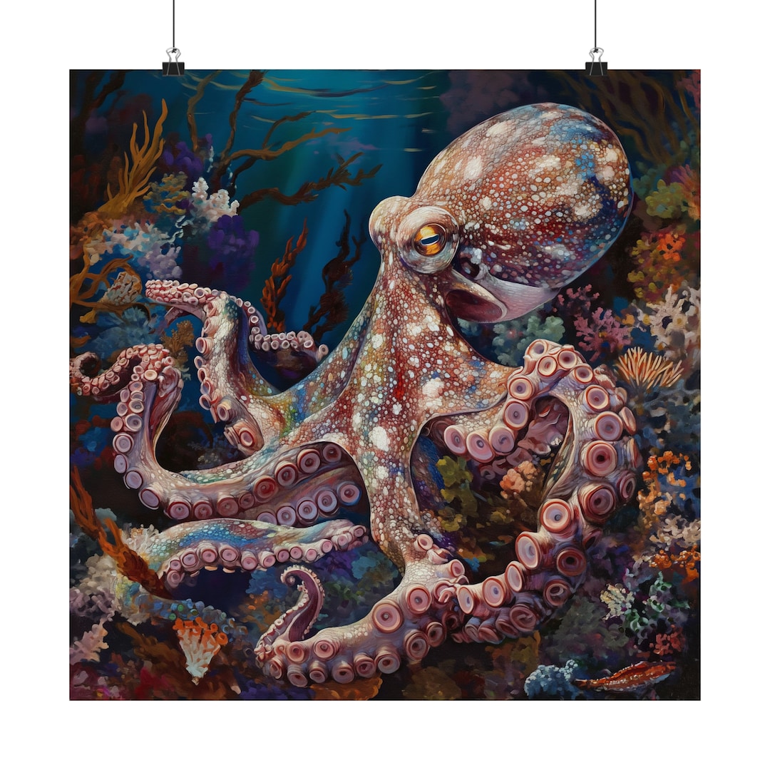 Octopus Poster, Octopus Print, Octopus Wall Art, Octopus Photo, Octopus ...