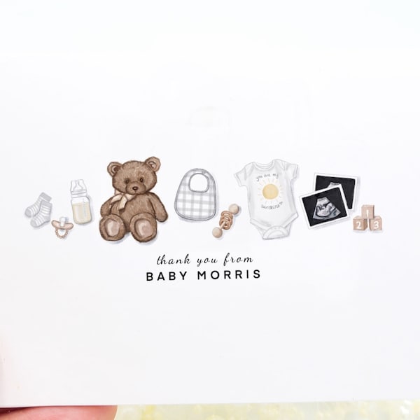 Personalized Hand Lettered Baby Card, Print From Home, Birth ...