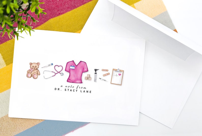 Pediatrician Personalized Notecards | Pediatrician Gift | Pediatrics ...