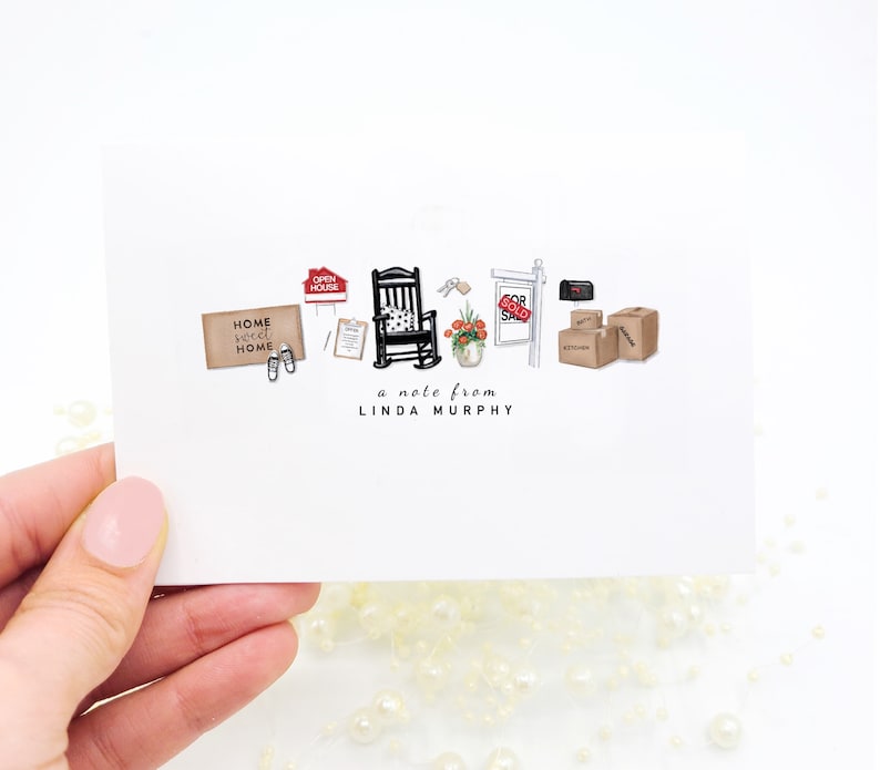 Realtor Personalized Notecards | Real Estate Agent | Closing Gift ...