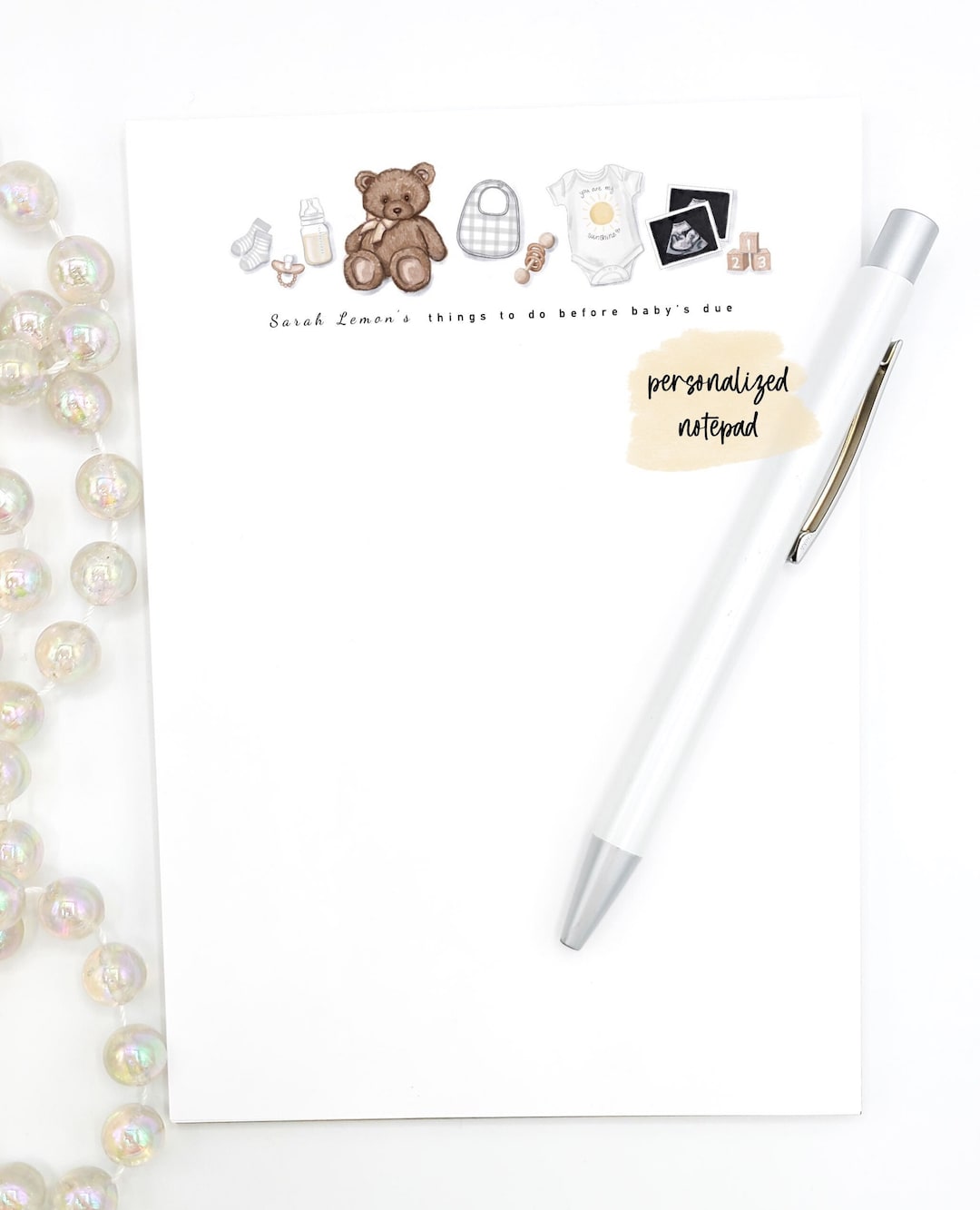Mom-to-be Personalized Notepad Baby Shower Personalized Gift Expecting ...
