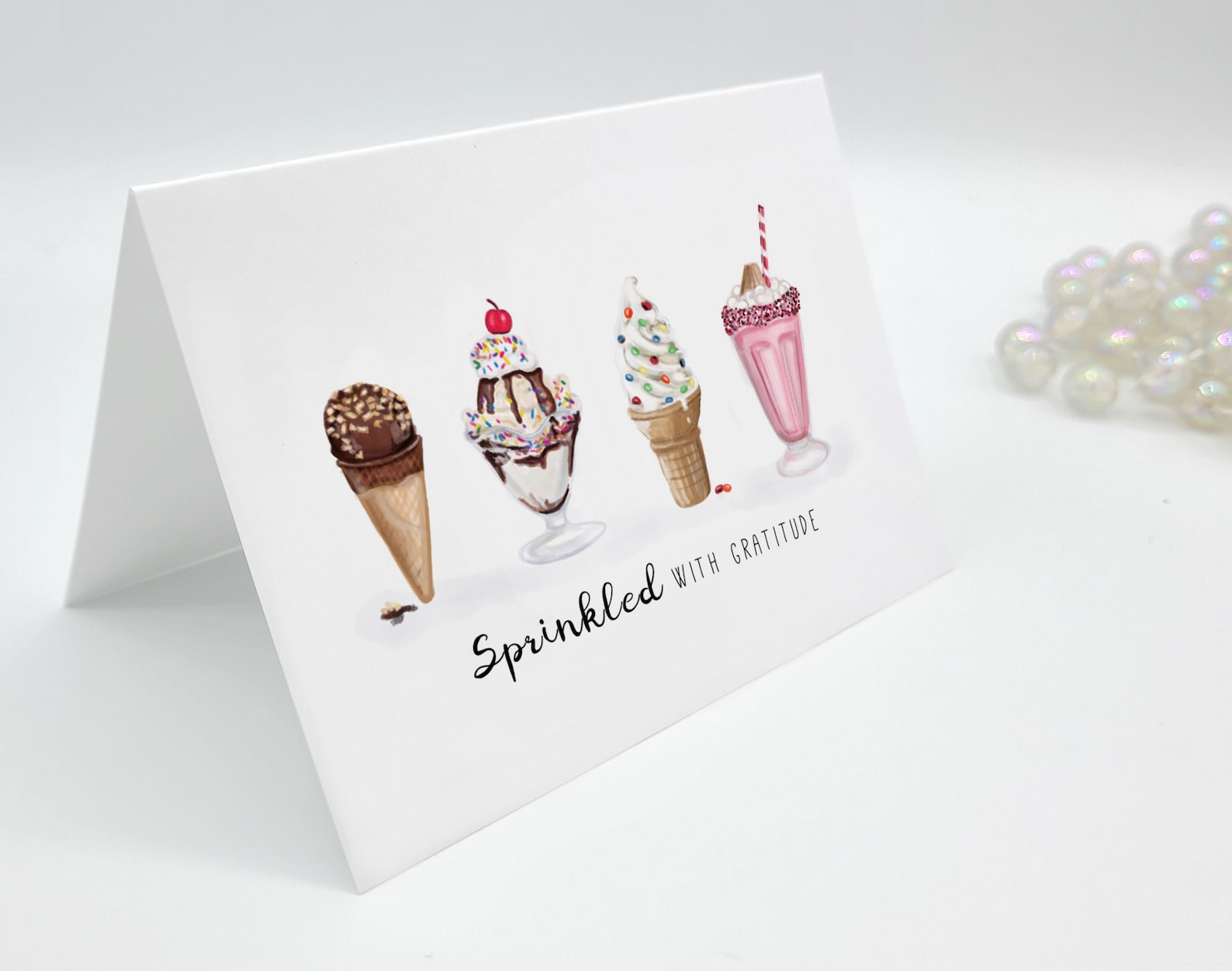 Ice Cream Thank You Cards | Ice Cream Theme | Ice Cream Pun | Punny ...
