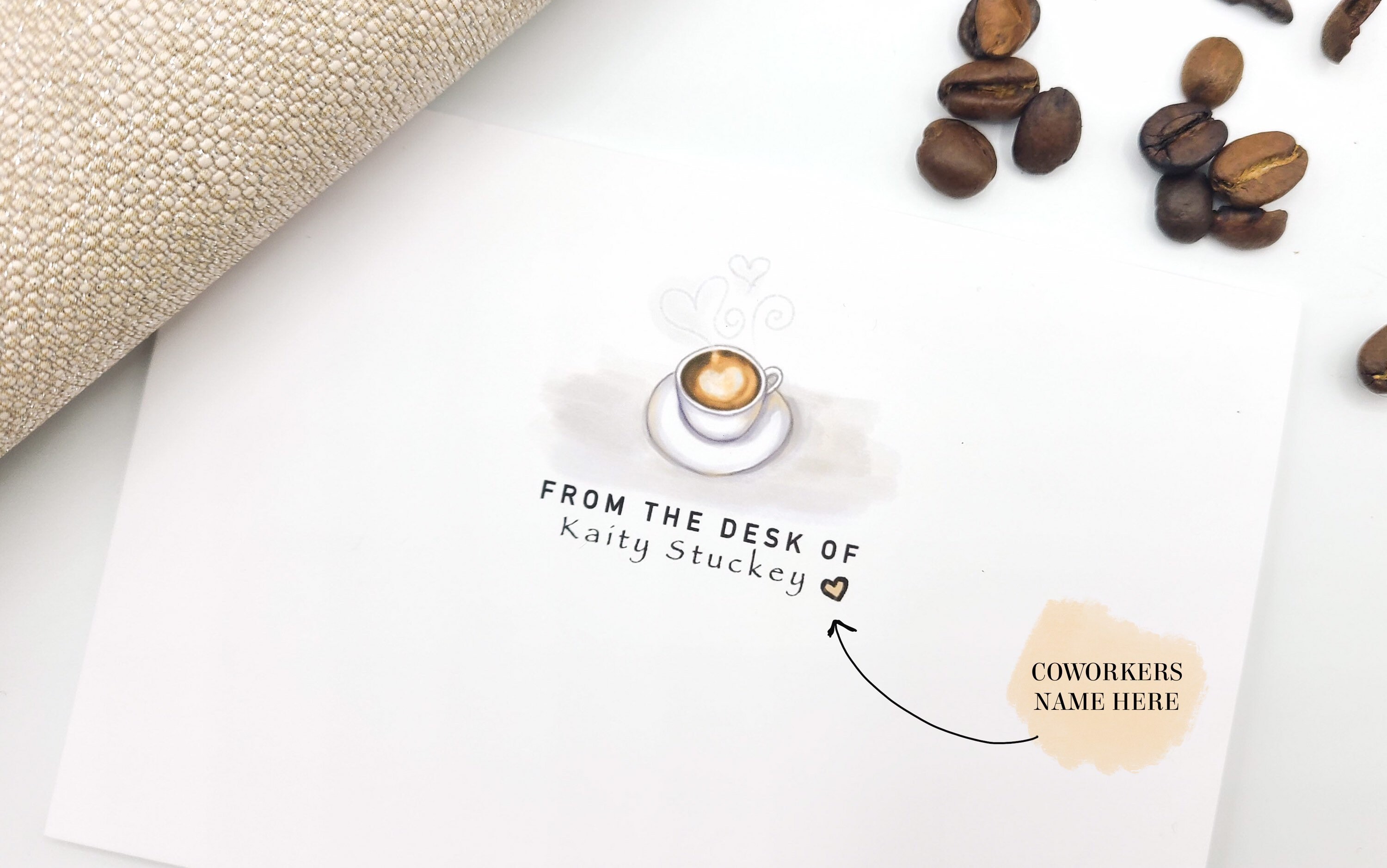 Coffee Cup Personalized Note Cards Coffee Lover Gift | Etsy