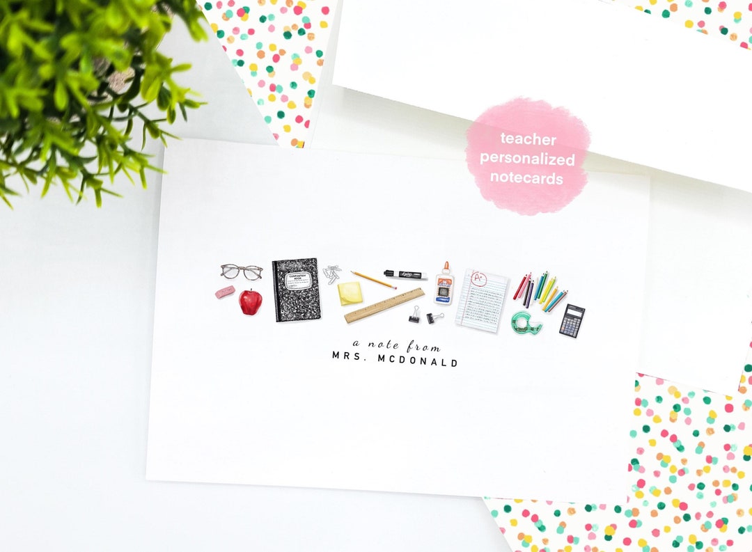 Teacher Personalized Notecards | Teacher Gift | Teacher Stationary ...