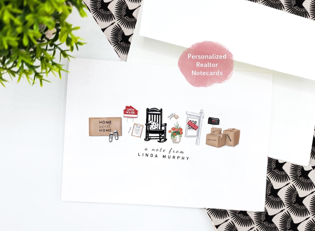 Realtor Personalized Notecards | Real Estate Agent | Closing Gift ...
