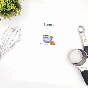 Recipe Book Page Dividers | Cook Book Organization | Kitchen Binder ...