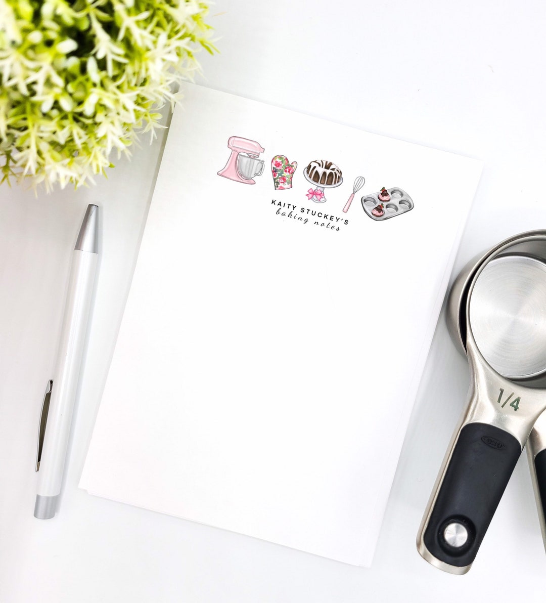Baker Personalized Notepad | Baker Gift | Cook Custom Stationary | Chef ...