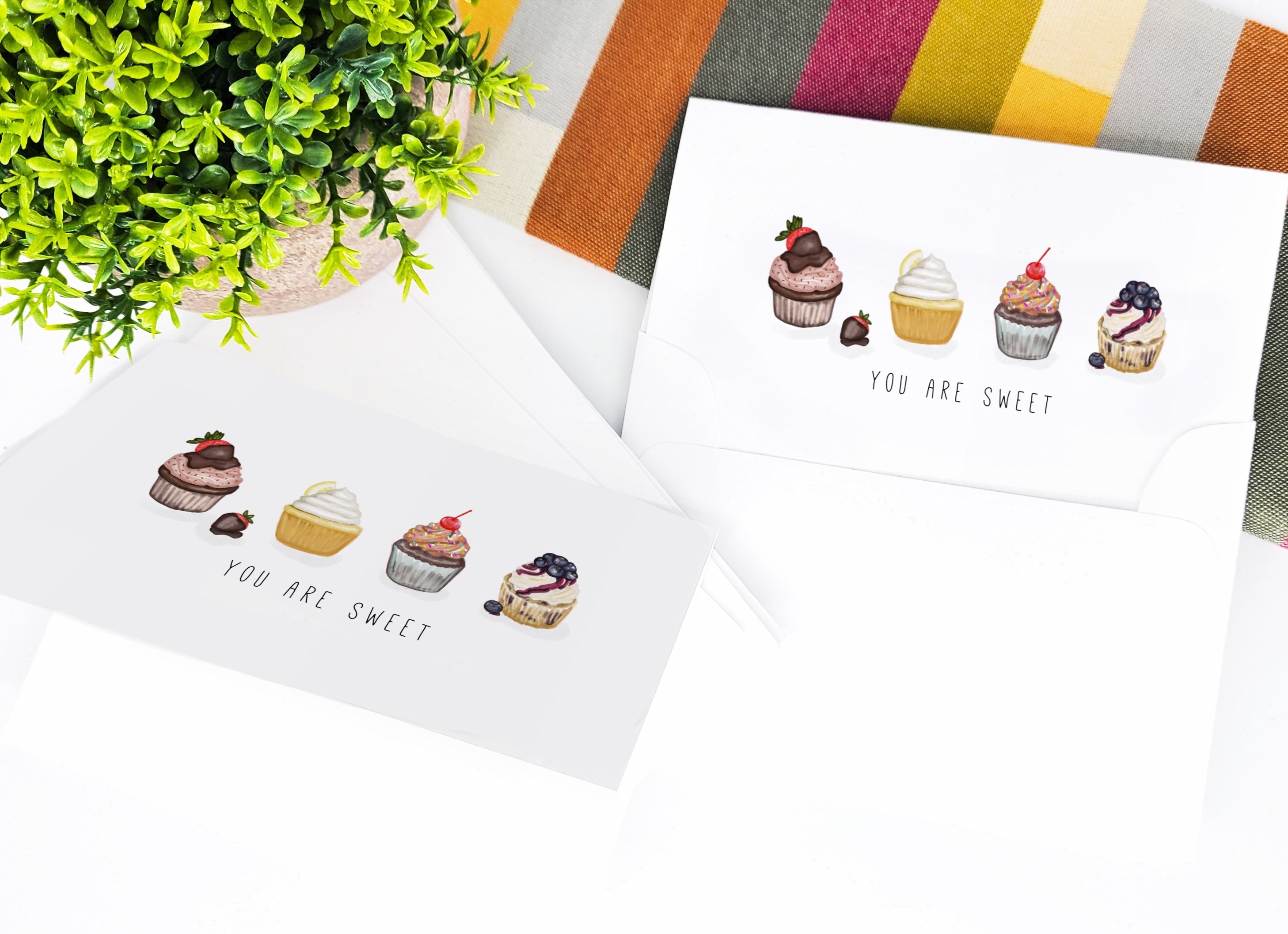 Cupcake Thank You Cards Cupcake Theme Cupcake Party Gift | Etsy