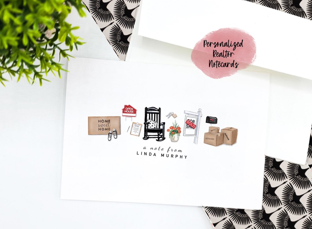 Realtor Personalized Notecards Real Estate Agent Closing Gift Realtor ...