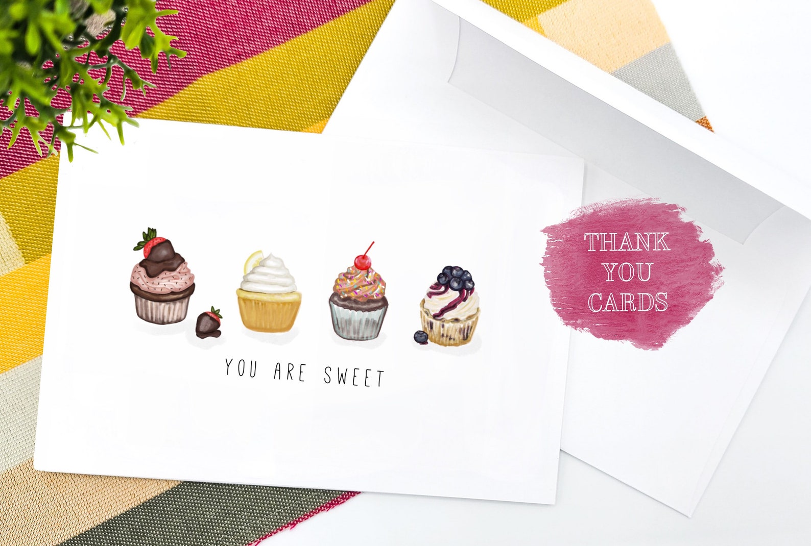 Cupcake Thank You Cards | Cupcake Theme | Cupcake Party | Gift for ...