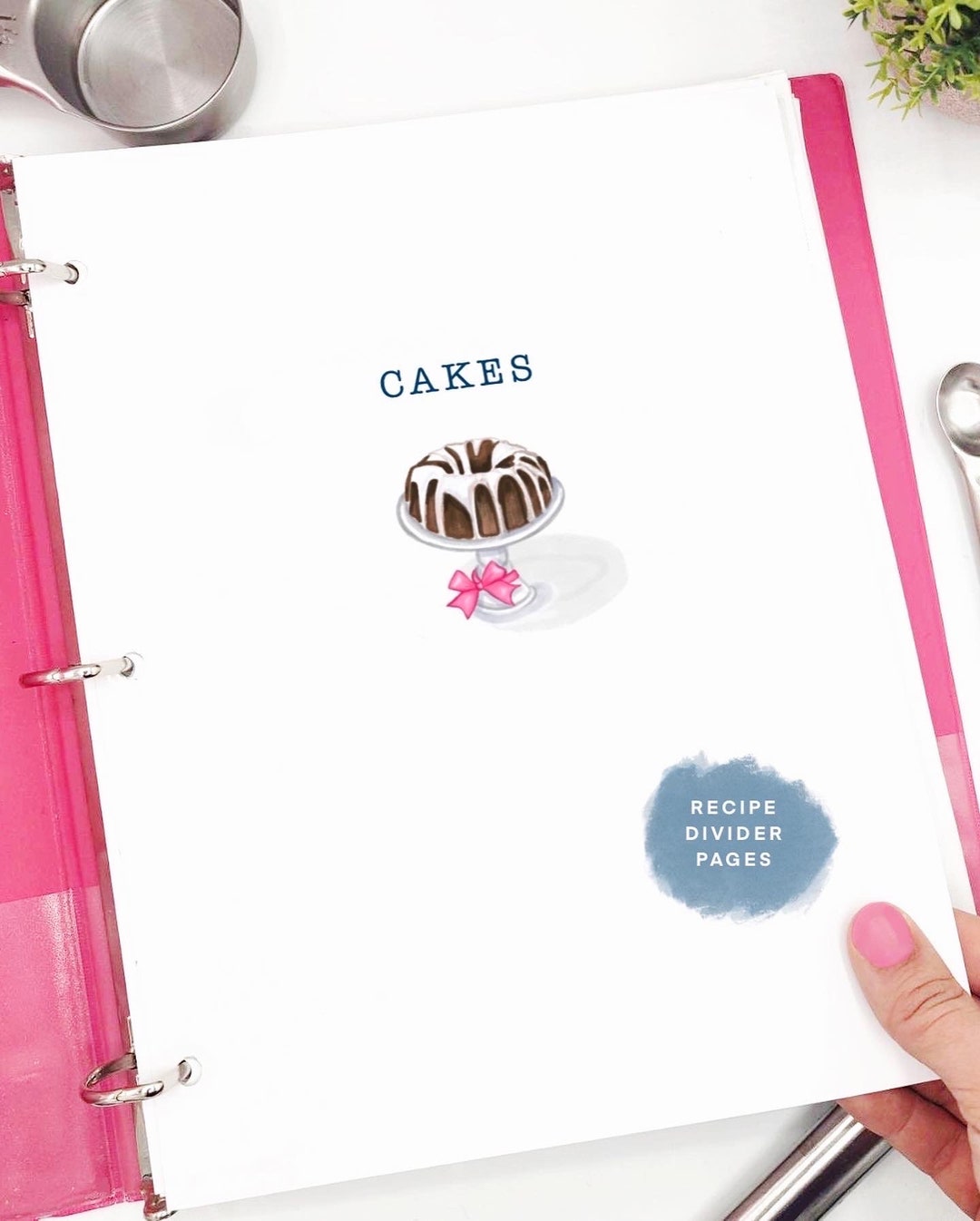 Recipe Book Page Dividers | Dessert Cook Book Organization | Kitchen ...