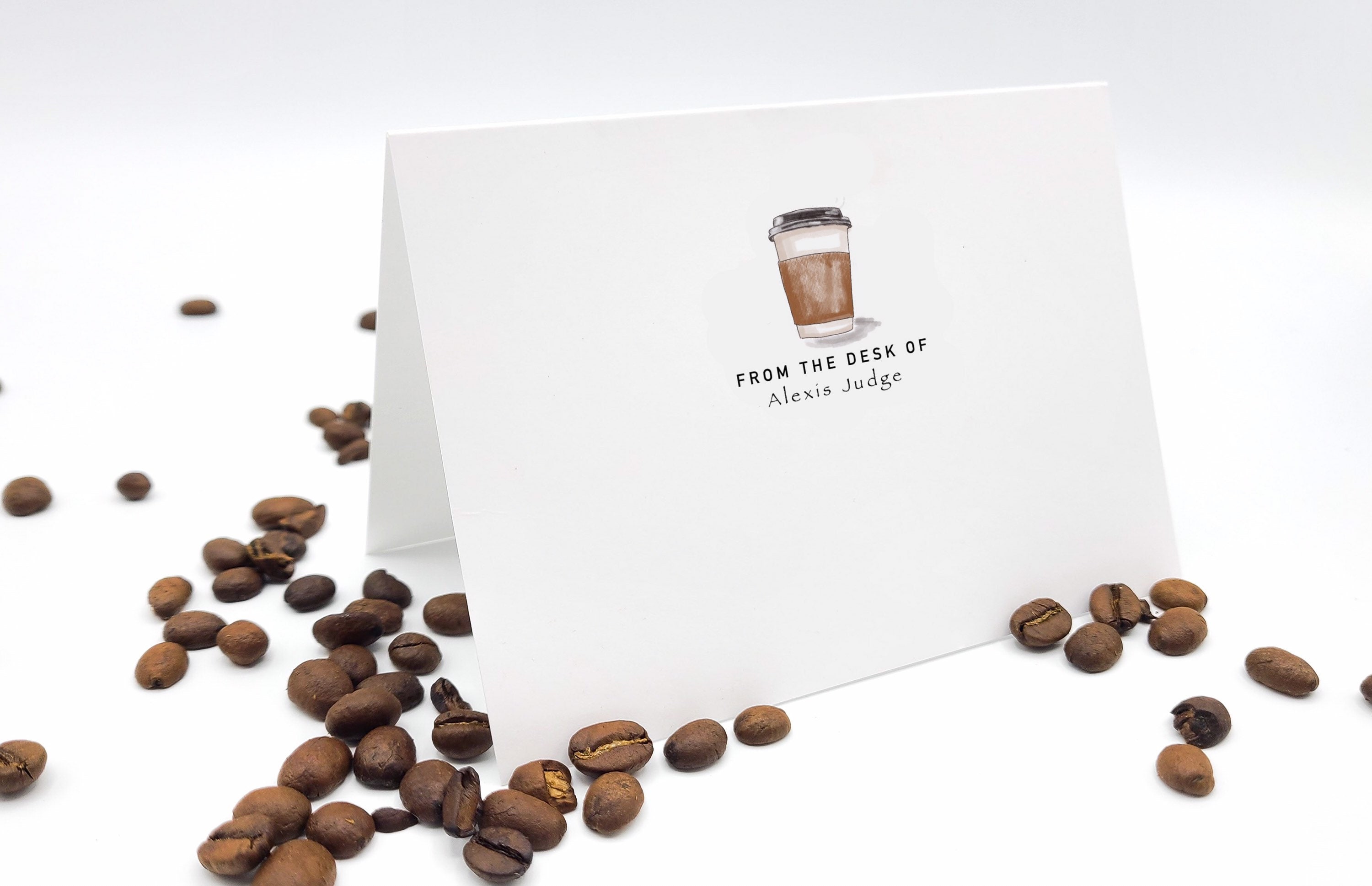 Coffee Cup Personalized Note Cards Coffee Lover Gift | Etsy